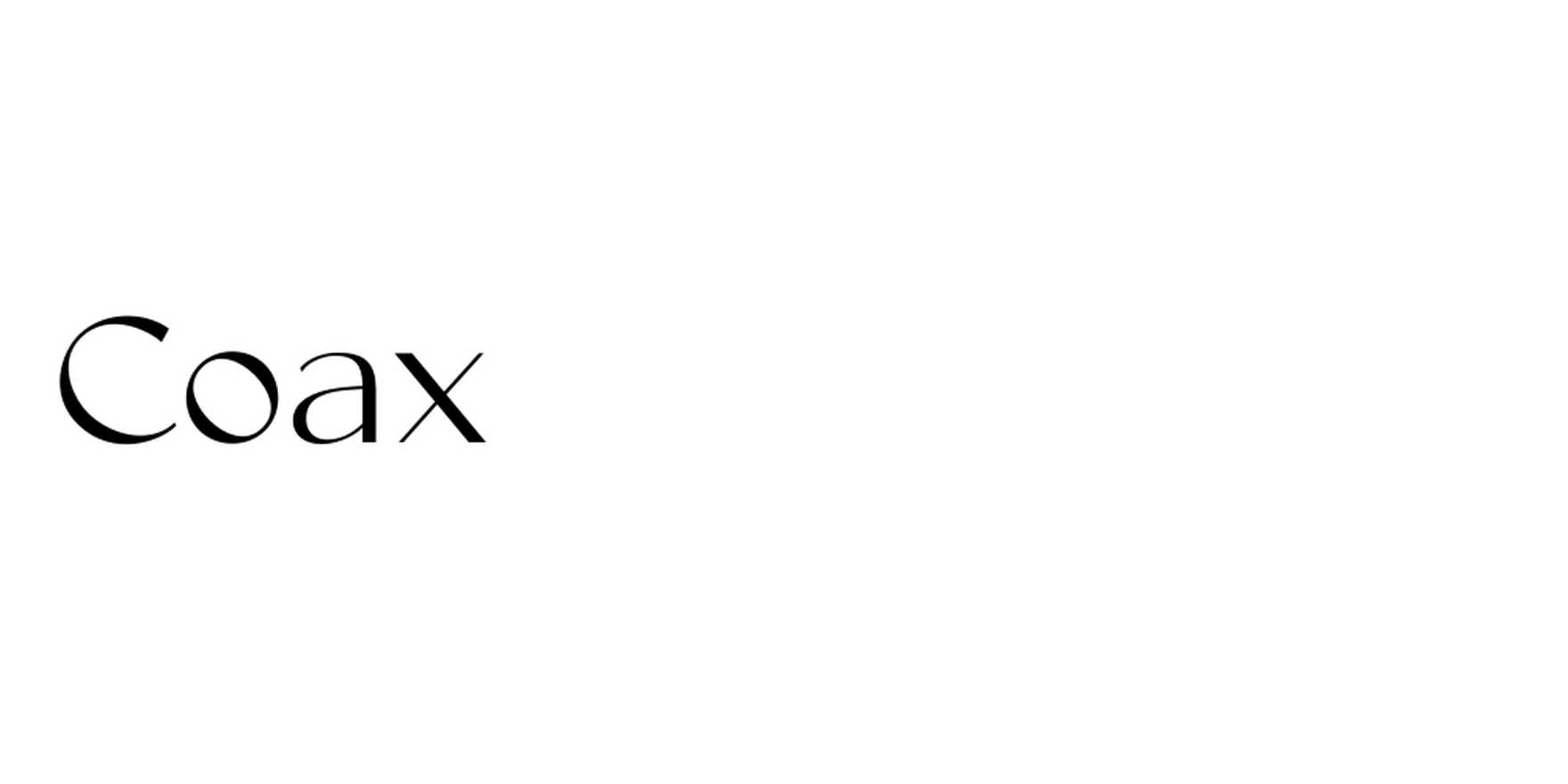Coax in use - Fonts In Use