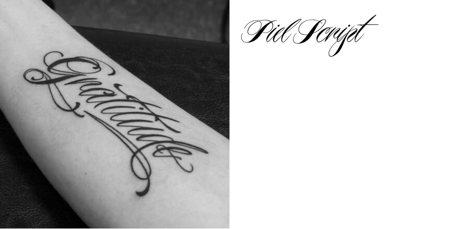 “Gratitude” tattoo - Fonts In Use