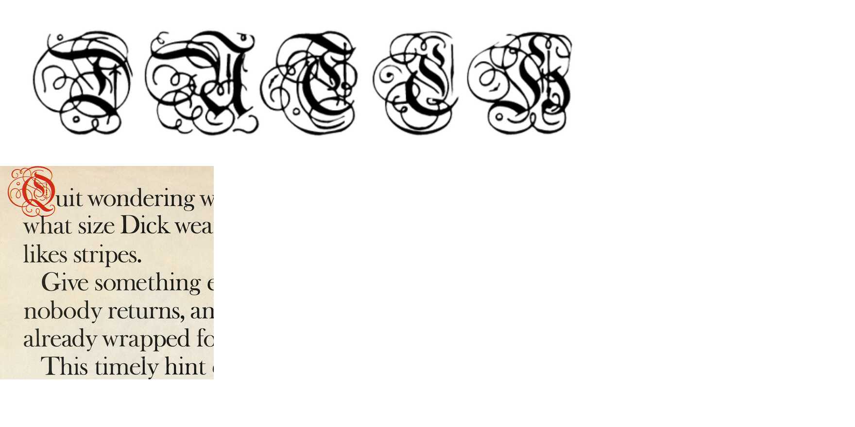 Dutch Initials in use - Fonts In Use