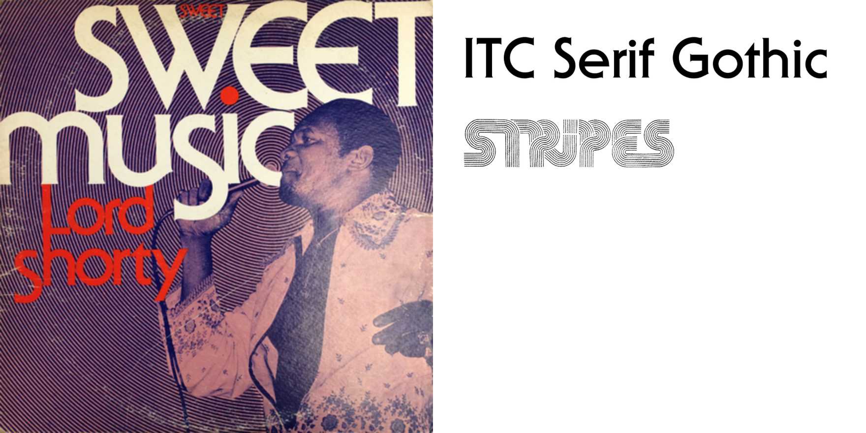 Lord Shorty – Sweet Music album art - Fonts In Use