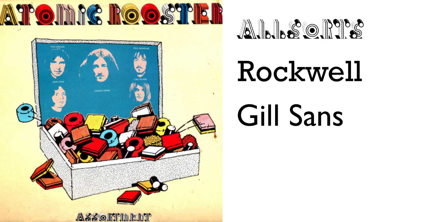 Atomic Rooster – Assortment album art - Fonts In Use