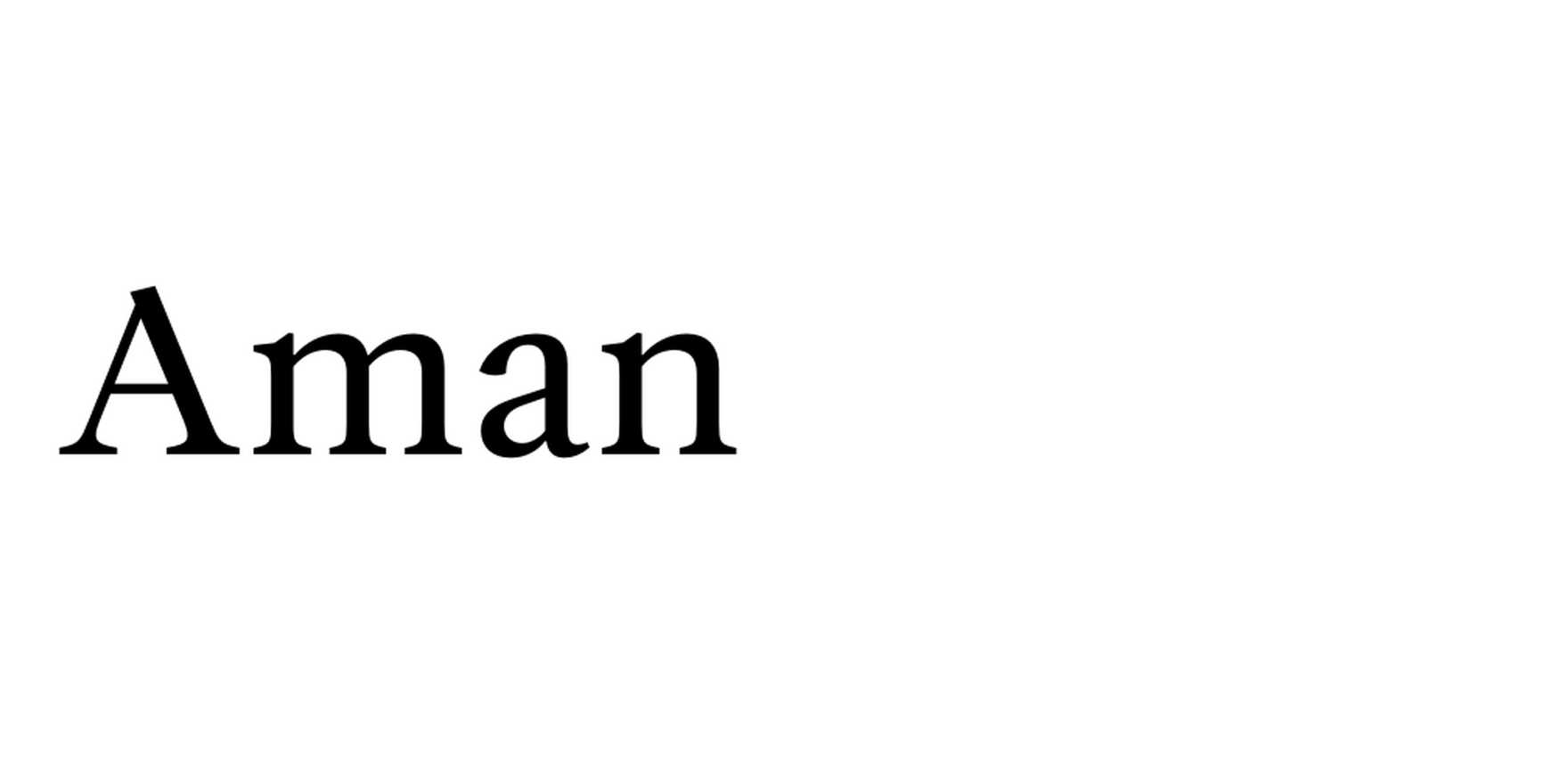 Aman in use - Fonts In Use