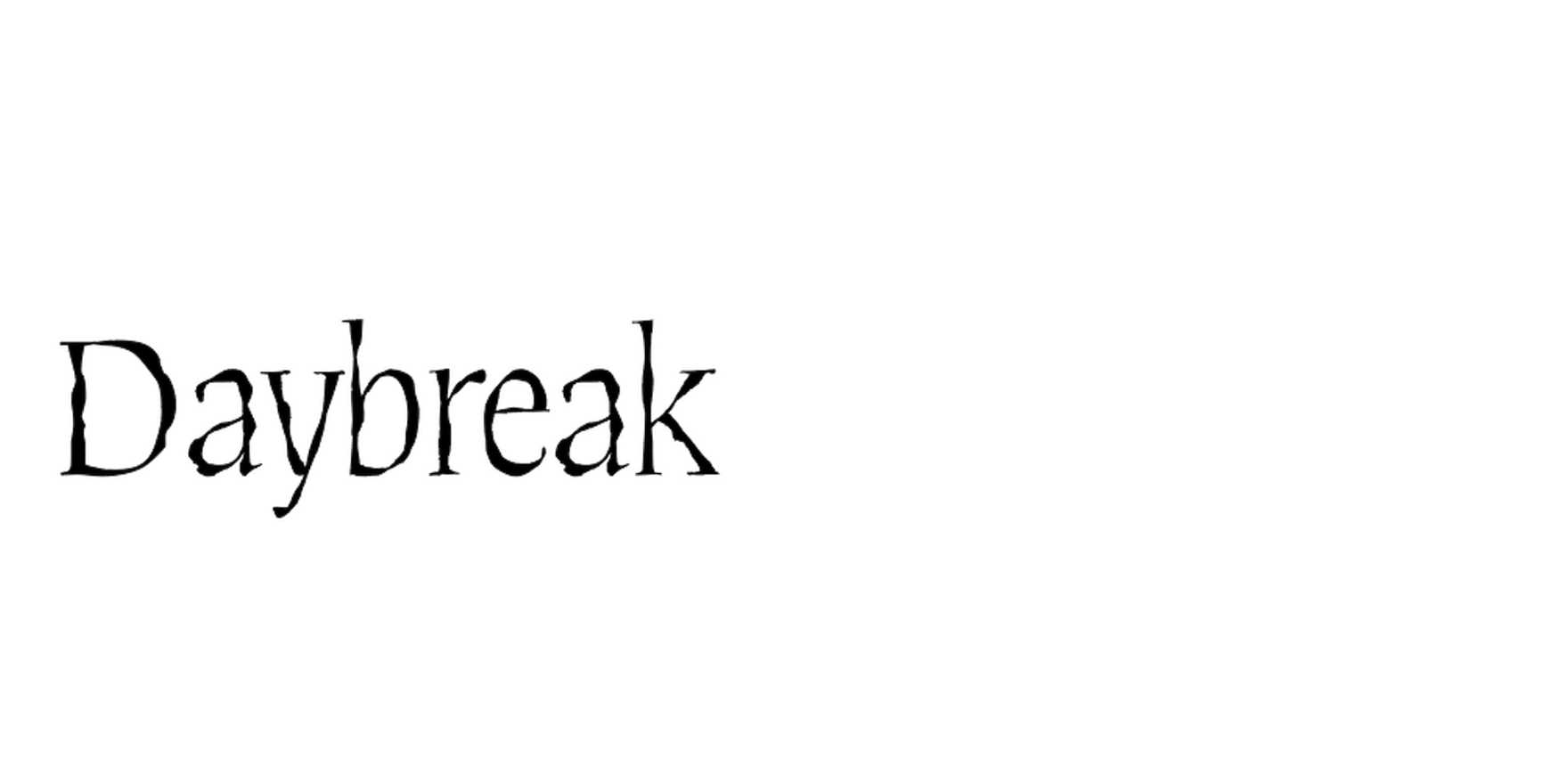Daybreak in use - Fonts In Use