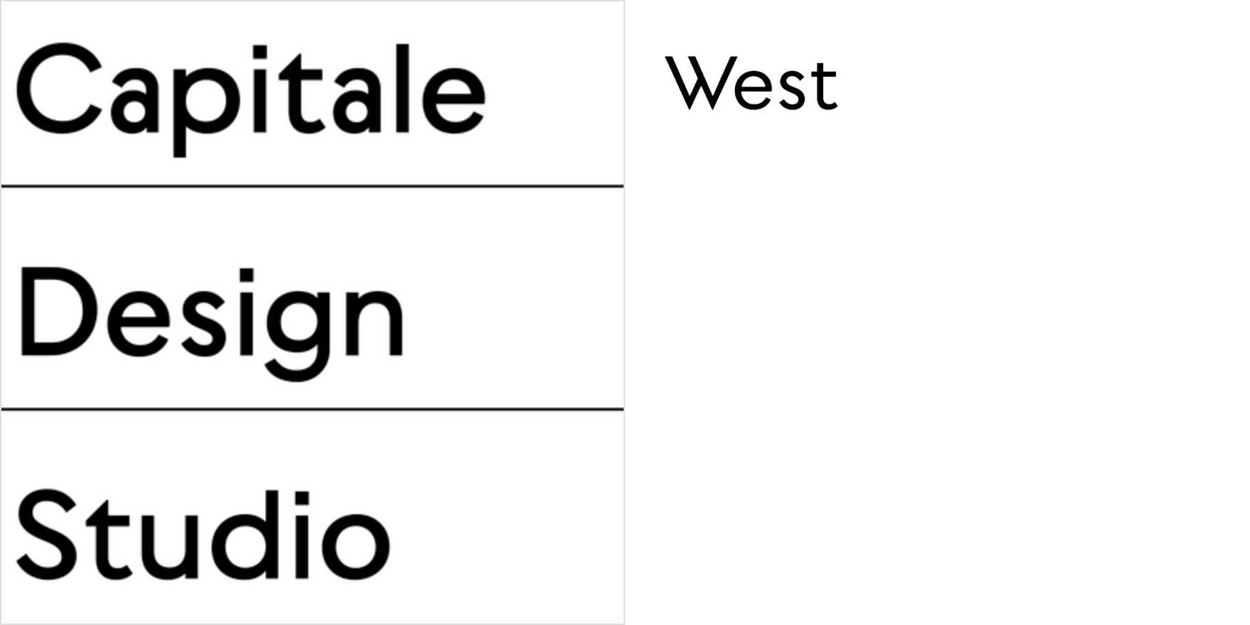 Capitale Design Studio website - Fonts In Use