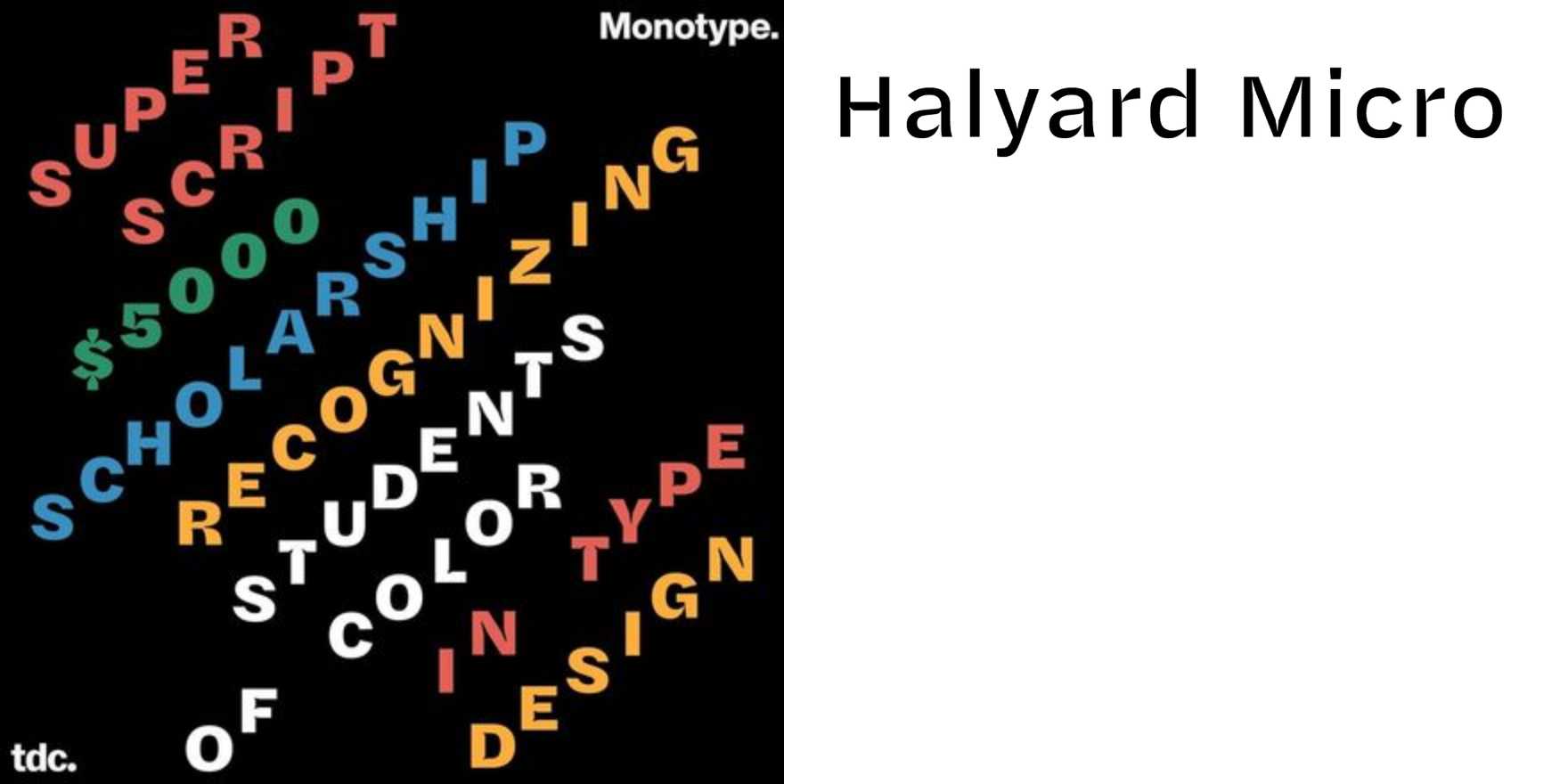 TDC Superscript Scholarship - Fonts In Use