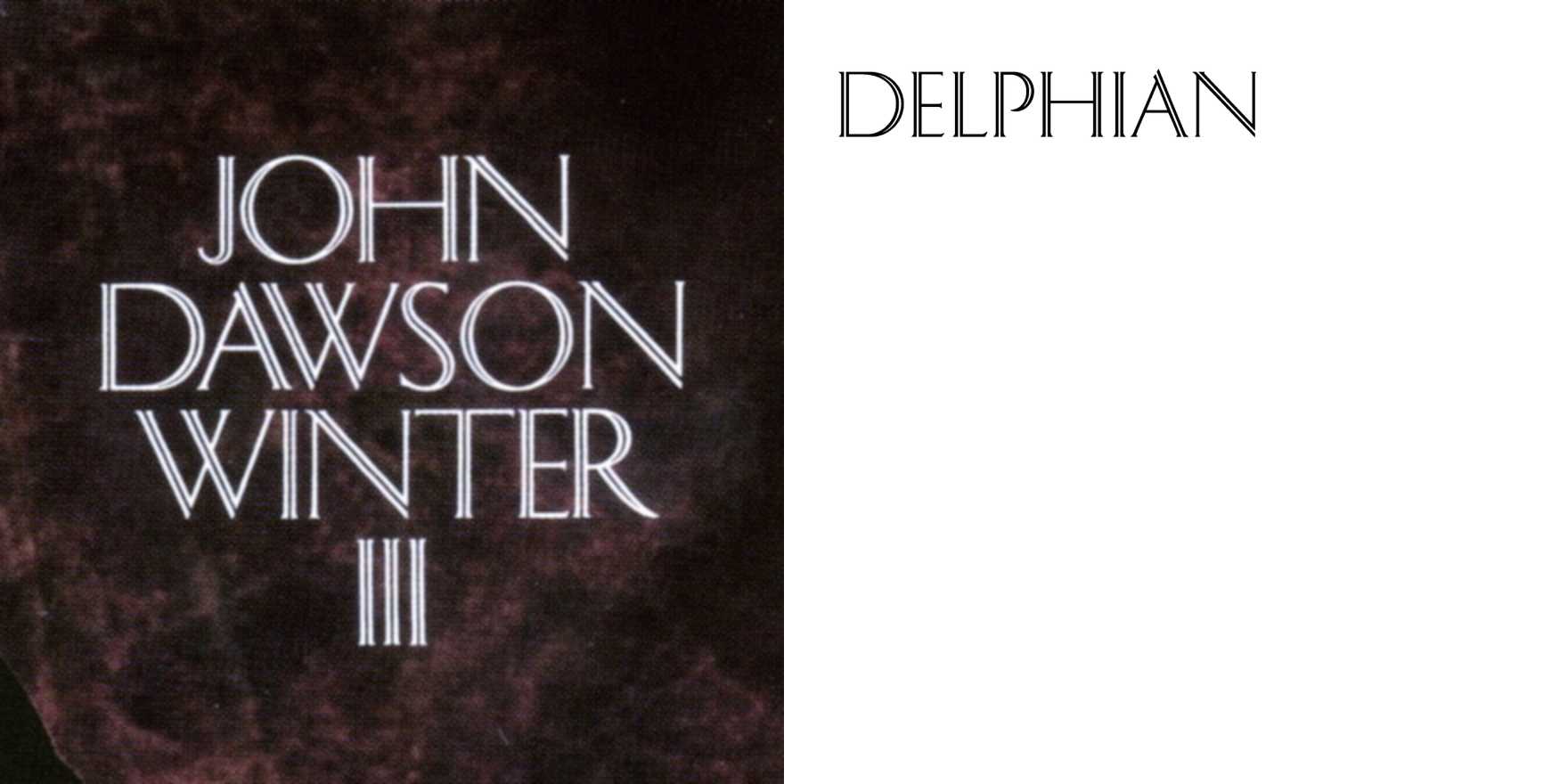 Johnny Winter – John Dawson Winter III ‎album art - Fonts In Use